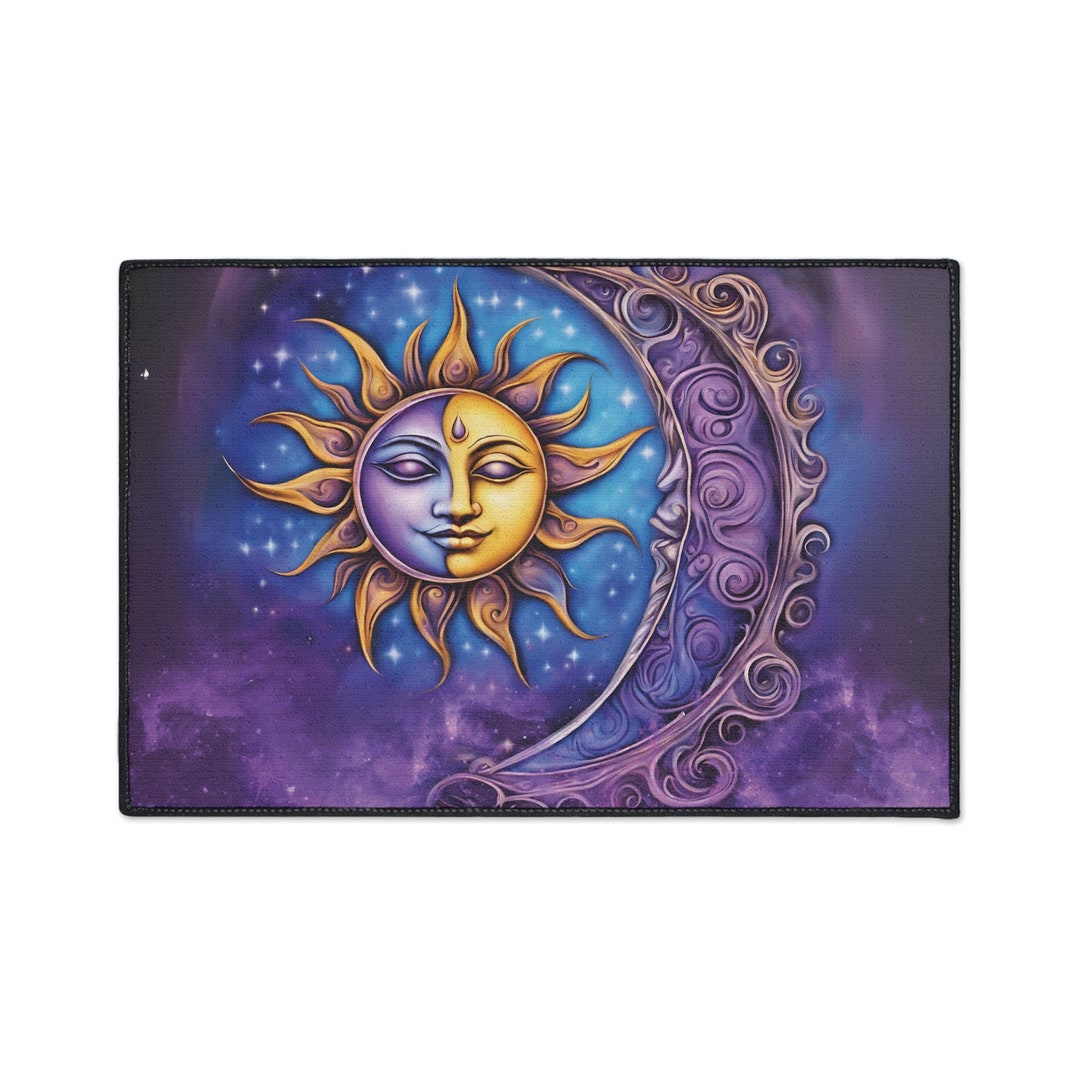 Sun and Moon Heaven Heavy Duty Floor Mat Sun and Moon Floor - Etsy