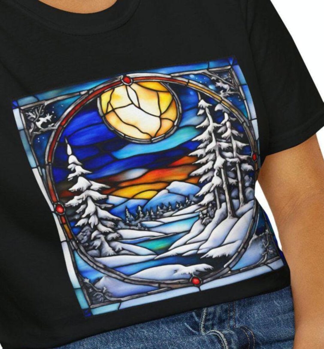 Winter Snow Scene Unisex Softstyle T-shirt, Snowy Landscape Tee ...