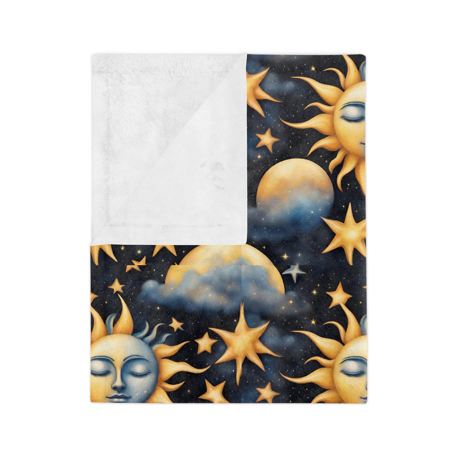 Sleepy Sun and Moon Minky Blanket: Celestial Lover Gift - Etsy