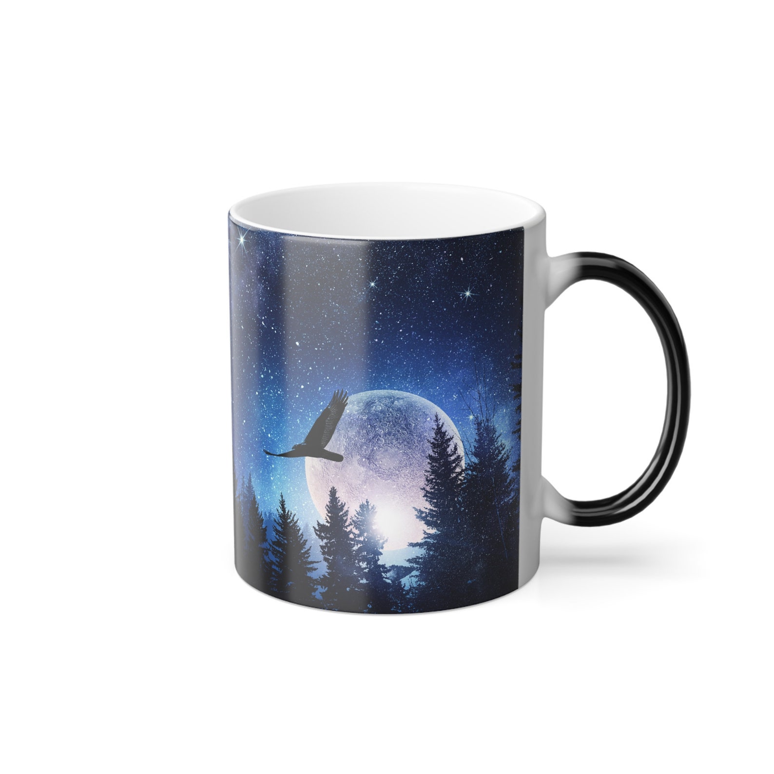 Soaring Eagle With the Moon Color Morphing Coffee Mug 11oz., Eagle ...