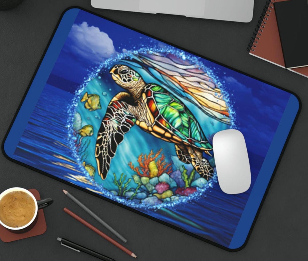 Sea Turtle Desk Mat - Etsy