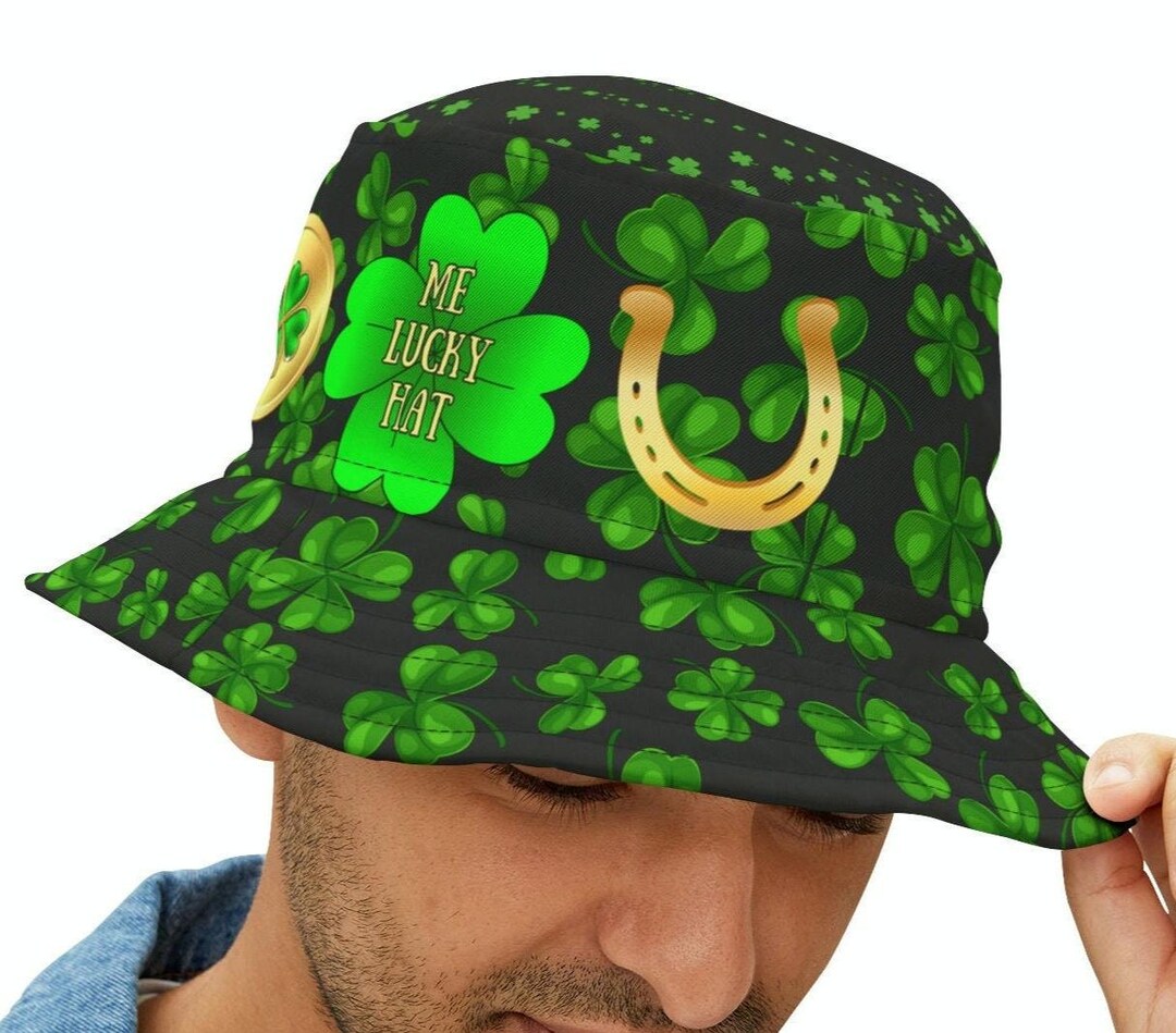 Lucky Four Leaf Clover Bucket Hat - St. Patrick's Day Fashion - Etsy