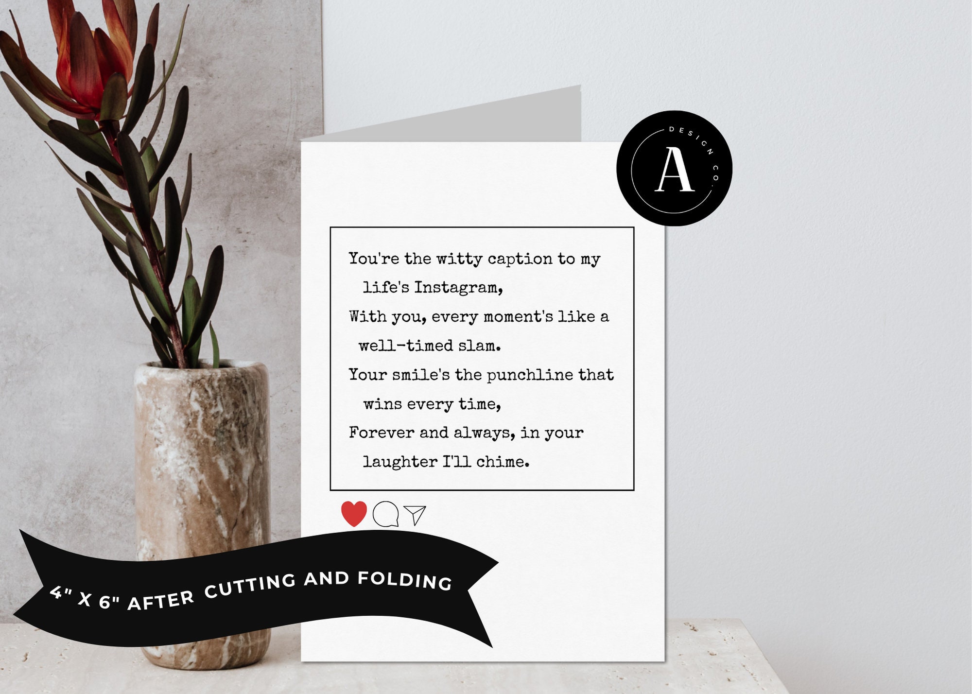 Romantic Love Letter for Him, Printable Funny Love You Card ...