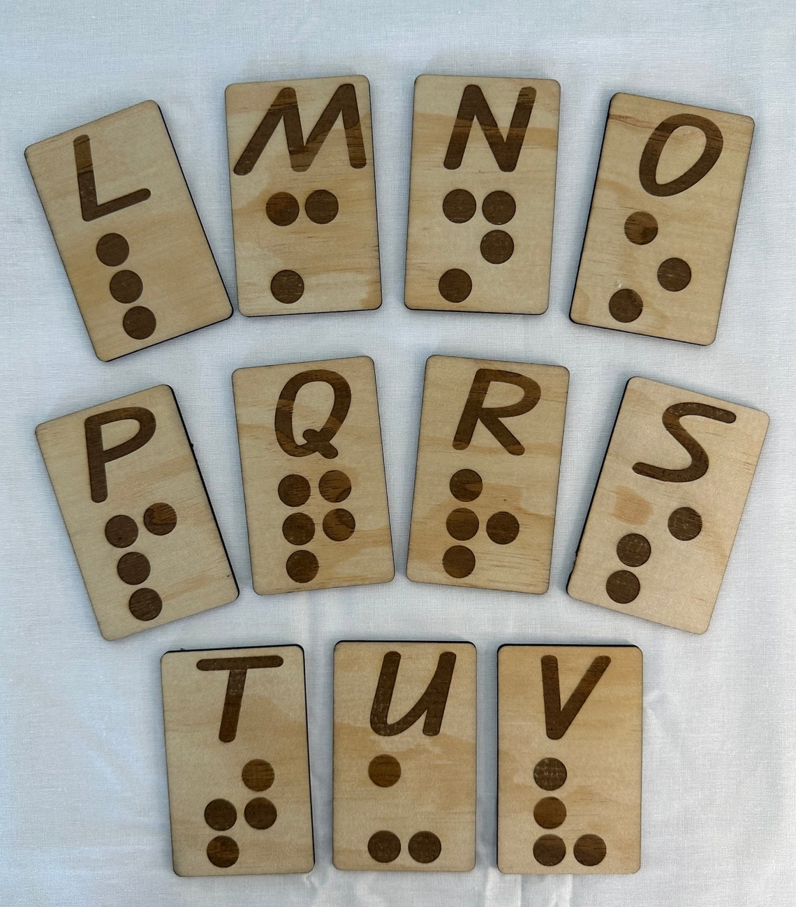 Wooden Braille Alphabet Cards - Etsy UK