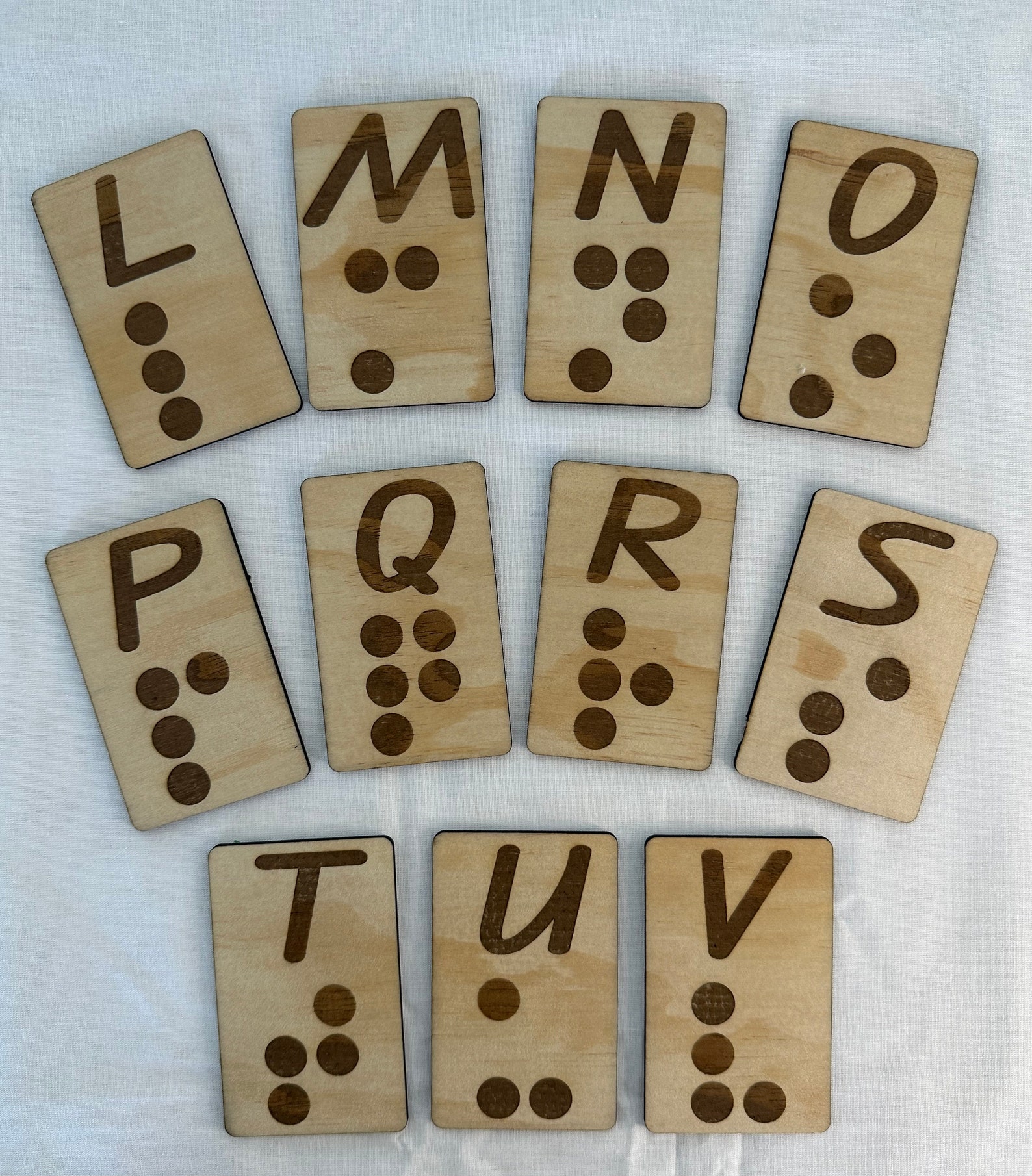 Wooden Braille Alphabet Cards - Etsy UK