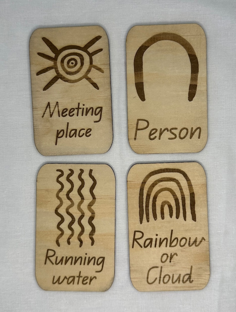 Wooden Indigenous Australian Aboriginal Symbol Flashcards - Etsy