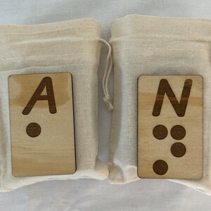 Wooden Braille Alphabet Cards - Etsy UK