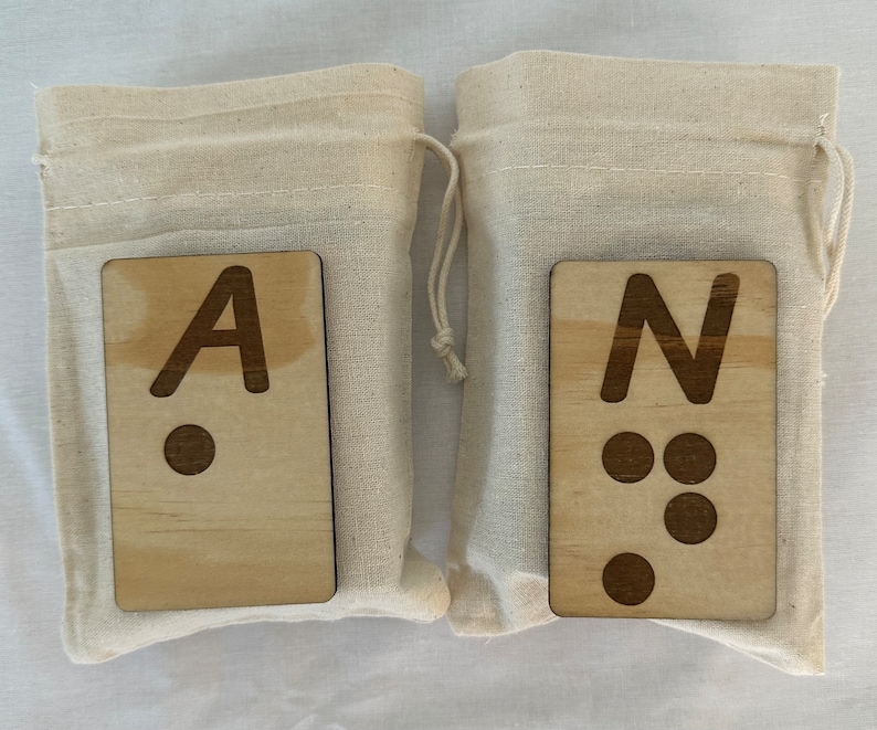 Wooden Braille Alphabet Cards - Etsy UK