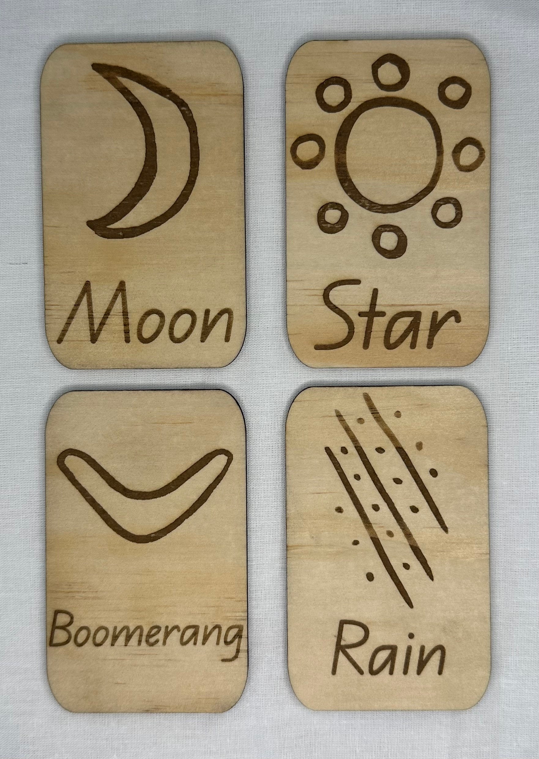 Wooden Indigenous Australian Aboriginal Symbol Flashcards - Etsy