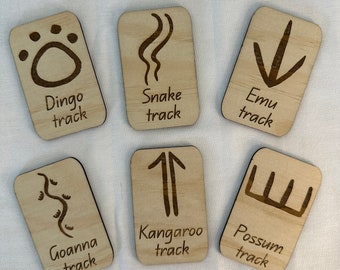 Wooden Indigenous Australian Aboriginal Symbol Flashcards - Etsy