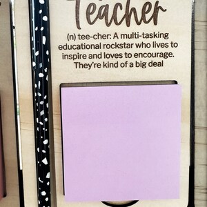 General Teacher Sticky Note and Pen Holder - Etsy