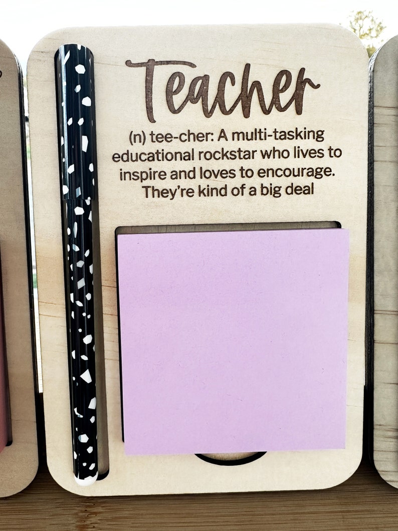 General Teacher Sticky Note and Pen Holder - Etsy