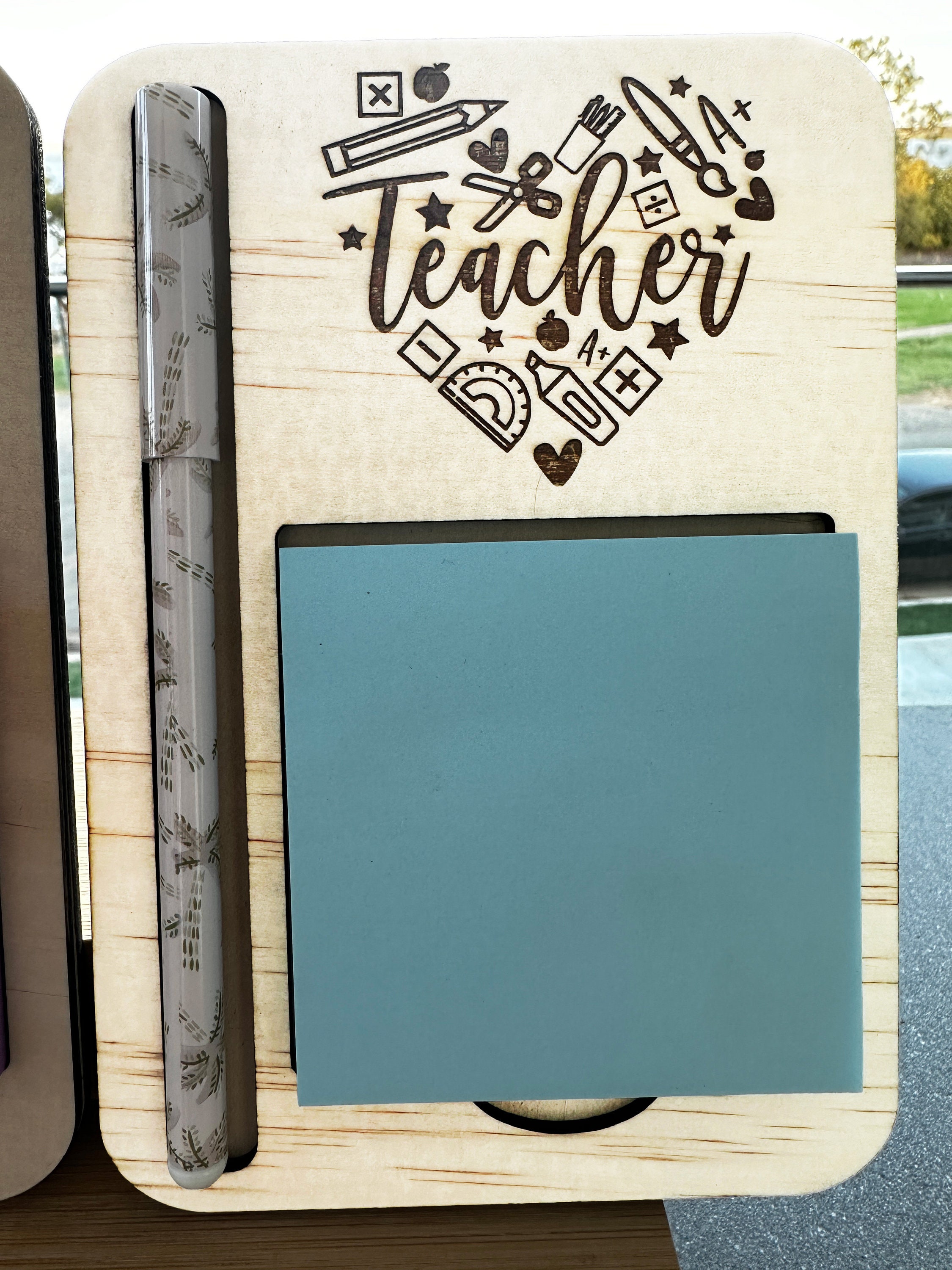 General Teacher Sticky Note and Pen Holder - Etsy