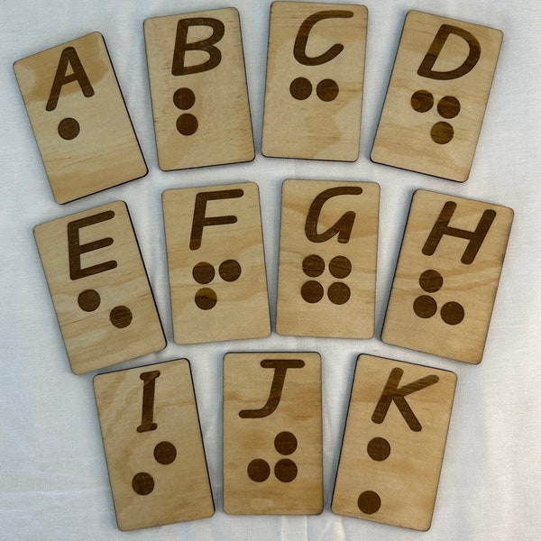 Braille Alphabet Cards - Etsy