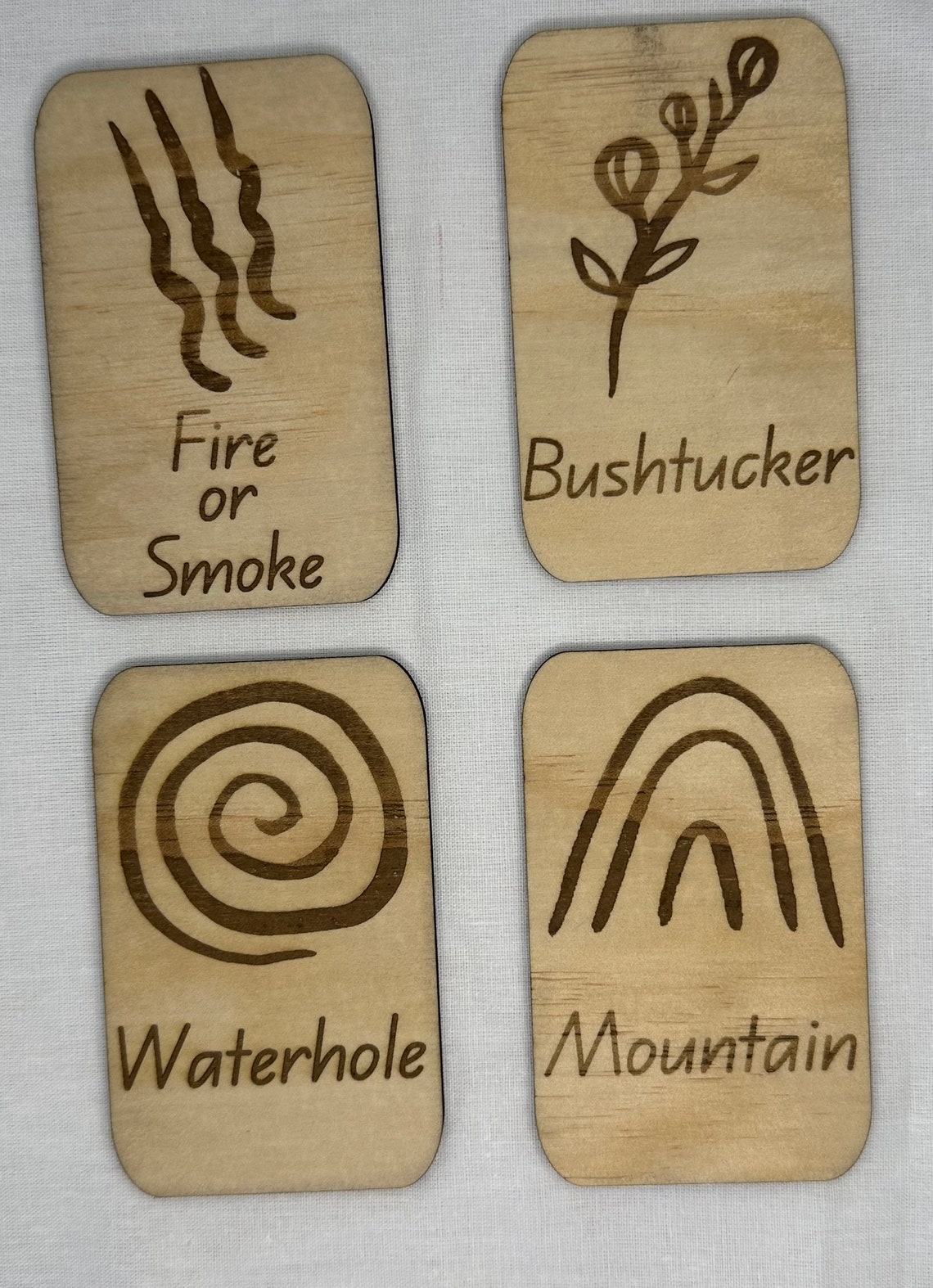Wooden Indigenous Australian Aboriginal Symbol Flashcards - Etsy Australia