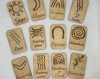 Indigenous Australian Aboriginal Symbol Flashcards Flash Cards ...