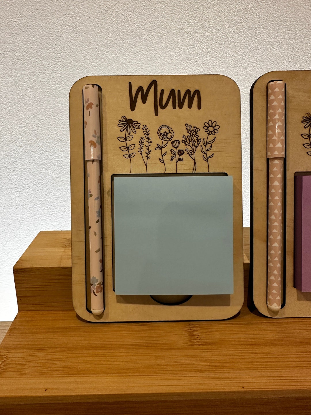 Personalised Sticky Note and Pen Holder - Etsy