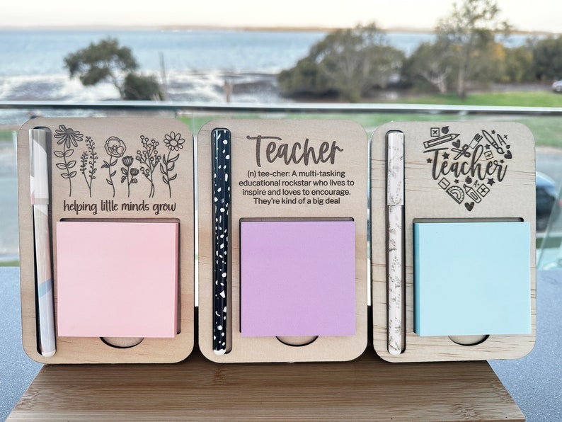 General Teacher Sticky Note and Pen Holder - Etsy