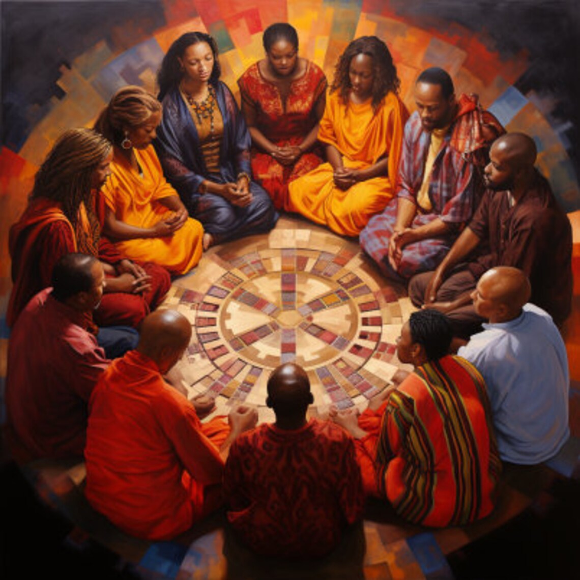 Prayer Circle Wall Art,the Harlem Renaissance, Wall Art, Jazz and Blues ...