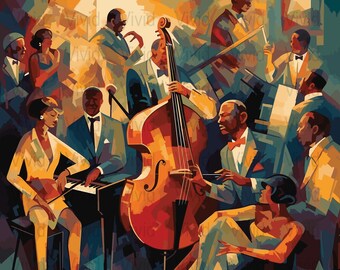 The Harlem Renaissance,black Woman Wall Art, Jazz and Blues Wall Art ...