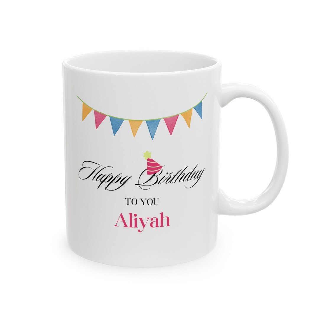 Personalized Birthday Coffee Mug With Name, Custom Bithday Mug, Happy ...