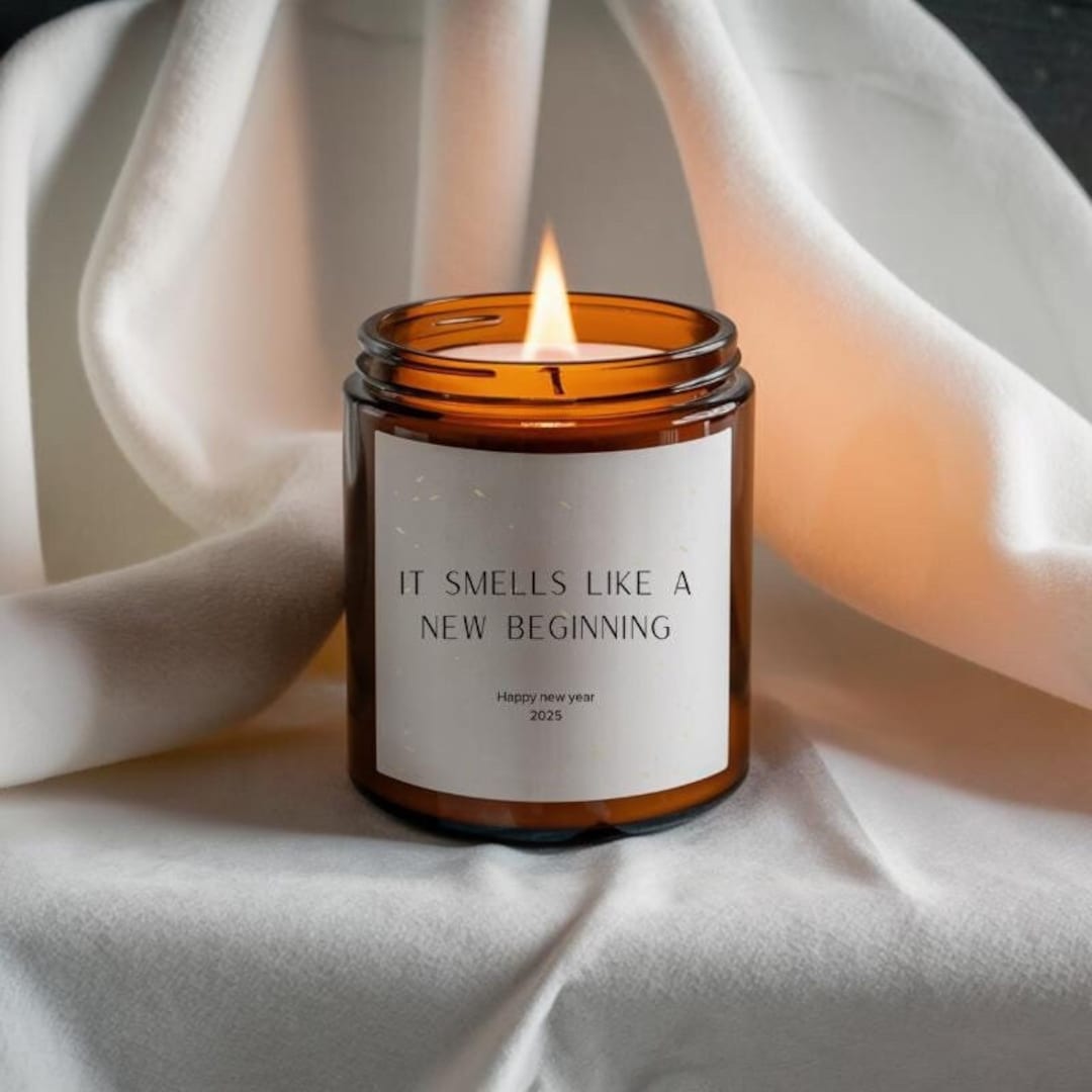 Smells Like a New Beginning; Personalized Amber Jar, Unique Gift, Life ...