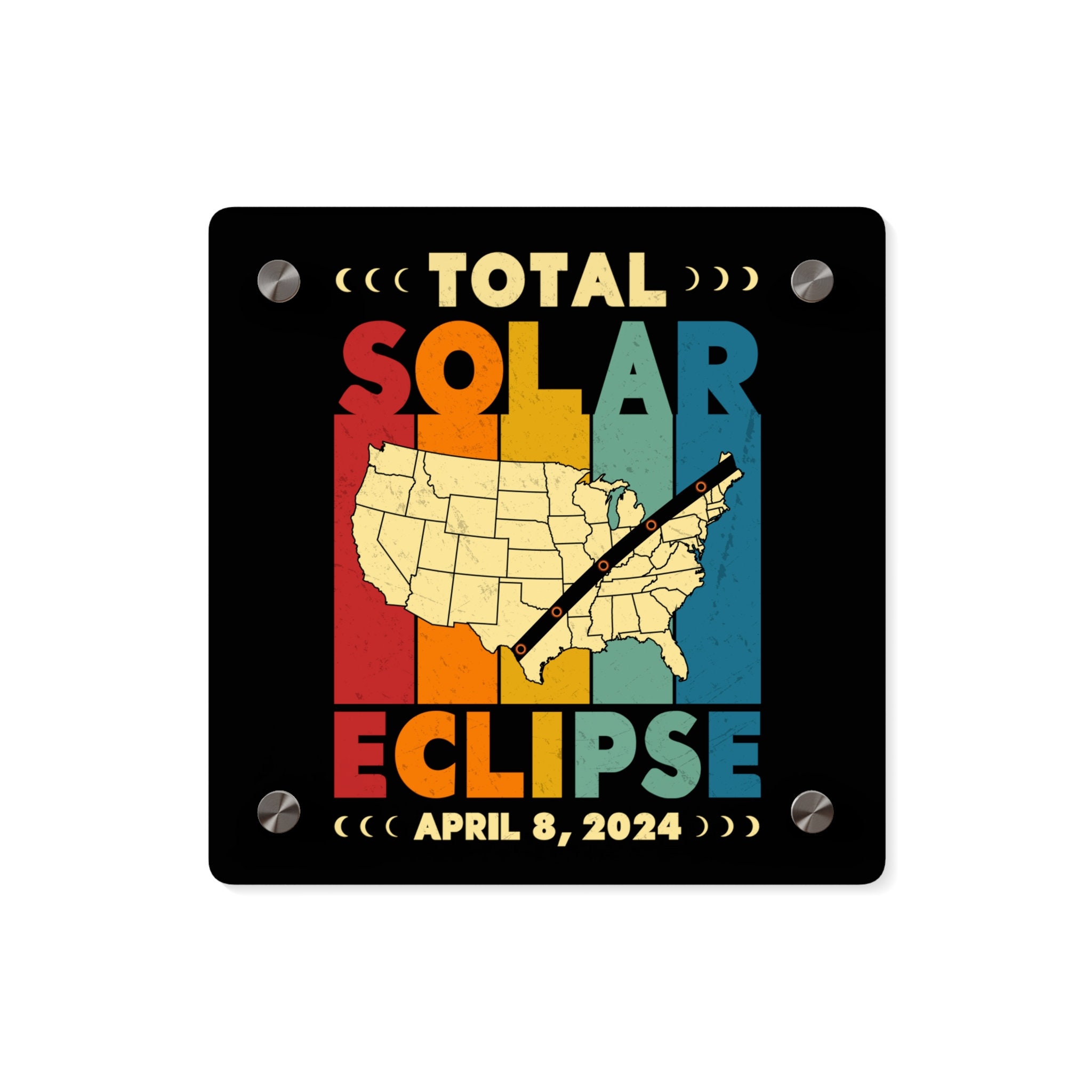 Total Solar Eclipse 2024 Wall Art Panel, Astronomy Wallart, April 8 ...