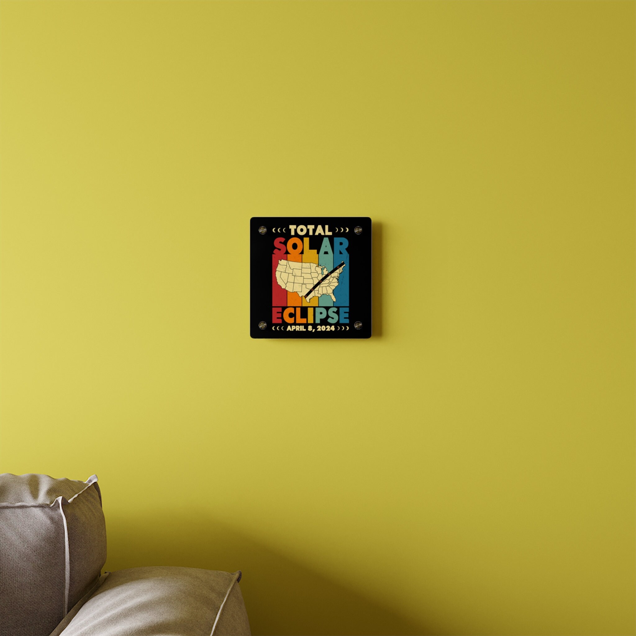 Total Solar Eclipse 2024 Wall Art Panel, Astronomy Wallart, April 8 ...