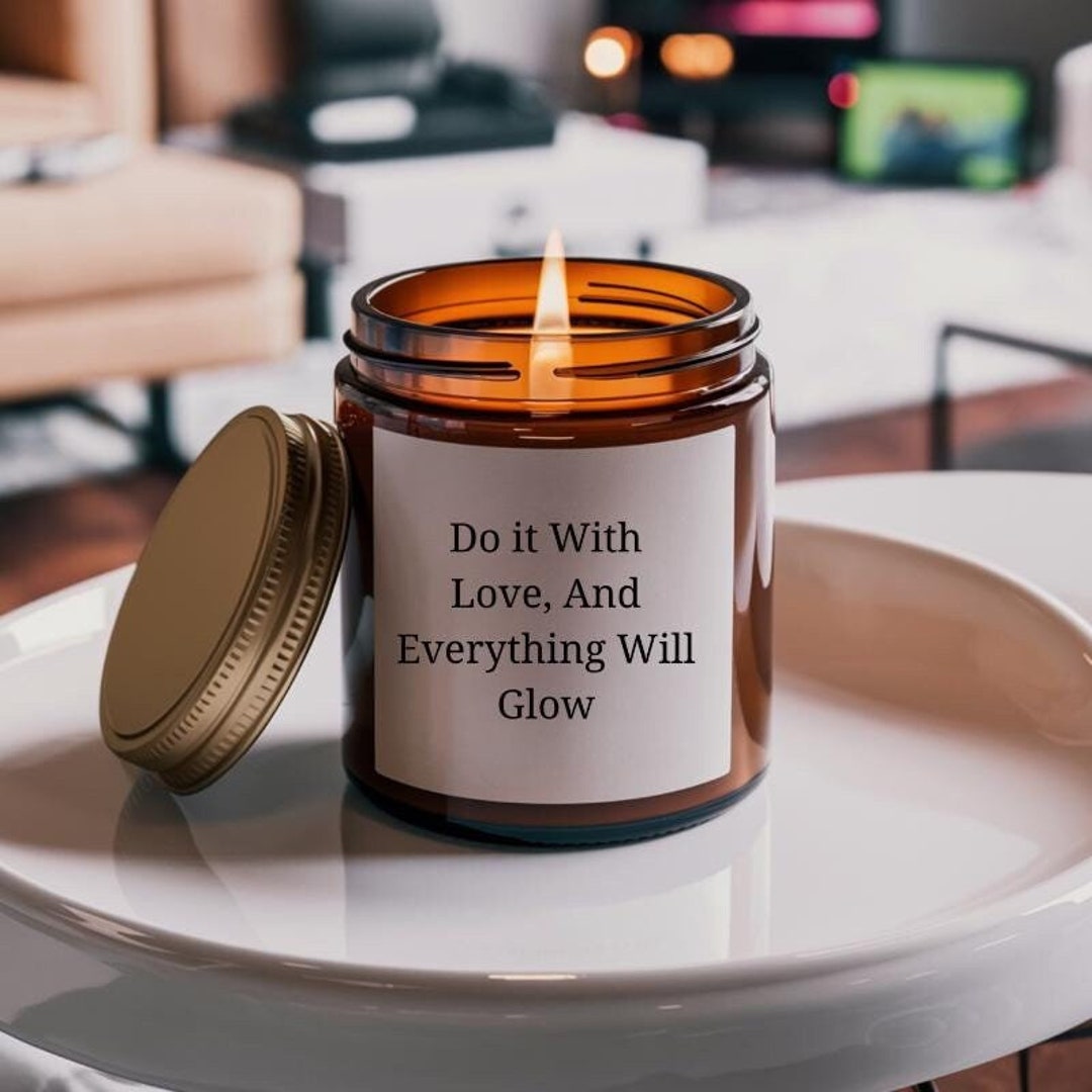 Positive Quote, Calming Aromatherapy Candle Gift, Home Decor, Hand ...