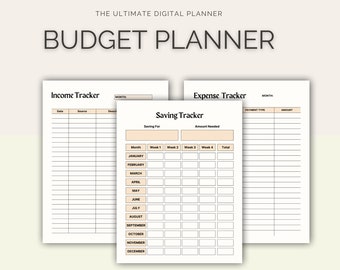 Digital Budget Planner Finance Tracker Finance Planner - Etsy