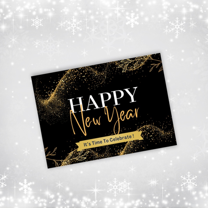New Year Cards - Etsy