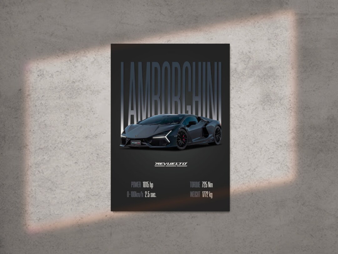 Lamborghini Revuelto Poster Poster Digital Download Hyper Car Poster ...