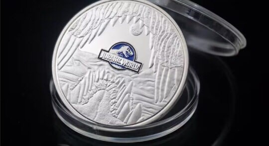 Lucky Coin - Jurassic Mosasaurus - Craft Gift Coin Colored in ...