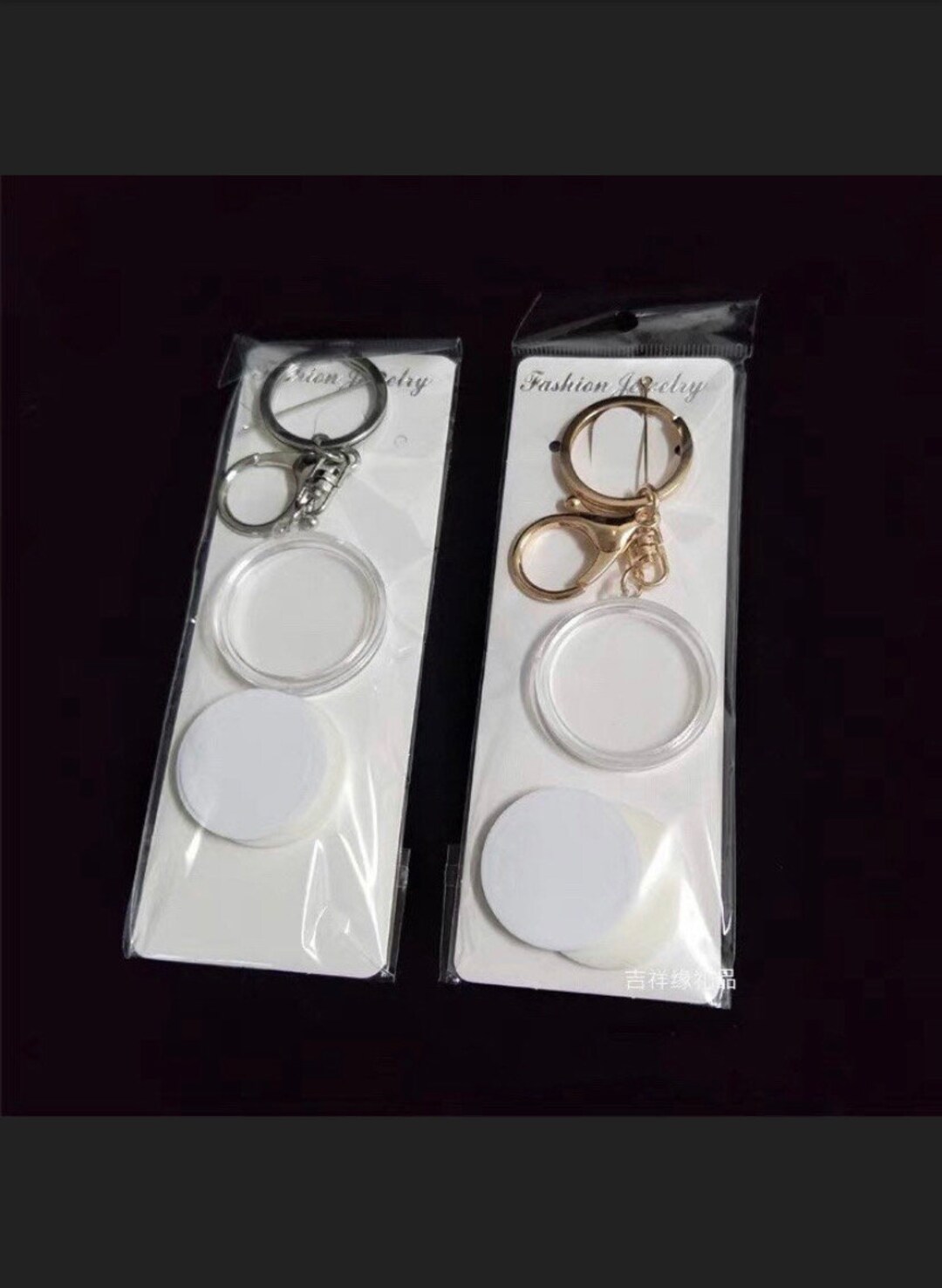 2 Pcs Coin Holder With Pad Ring for 30mm, 27mm 25mm Coins Keyring Alloy ...