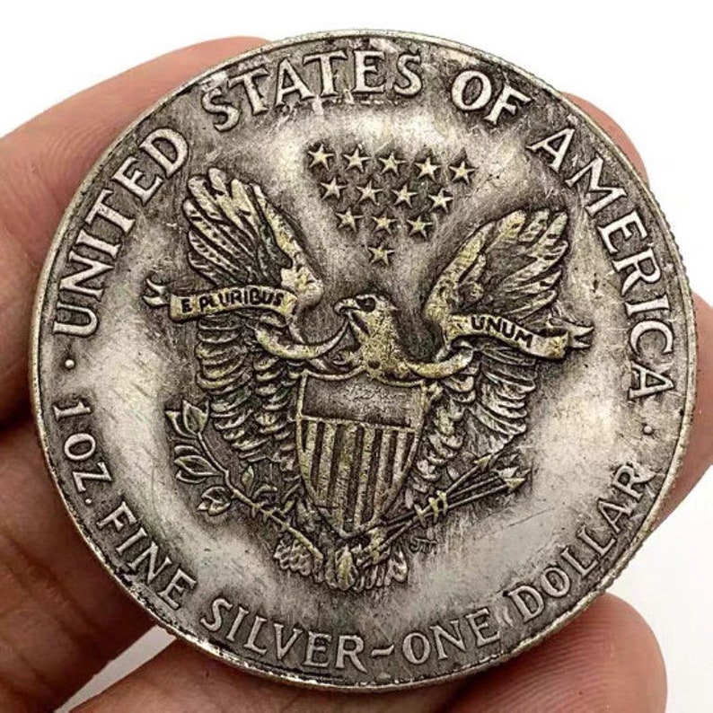Lucky Coin American Statue of Liberty Craft Gift Coin Colored in ...