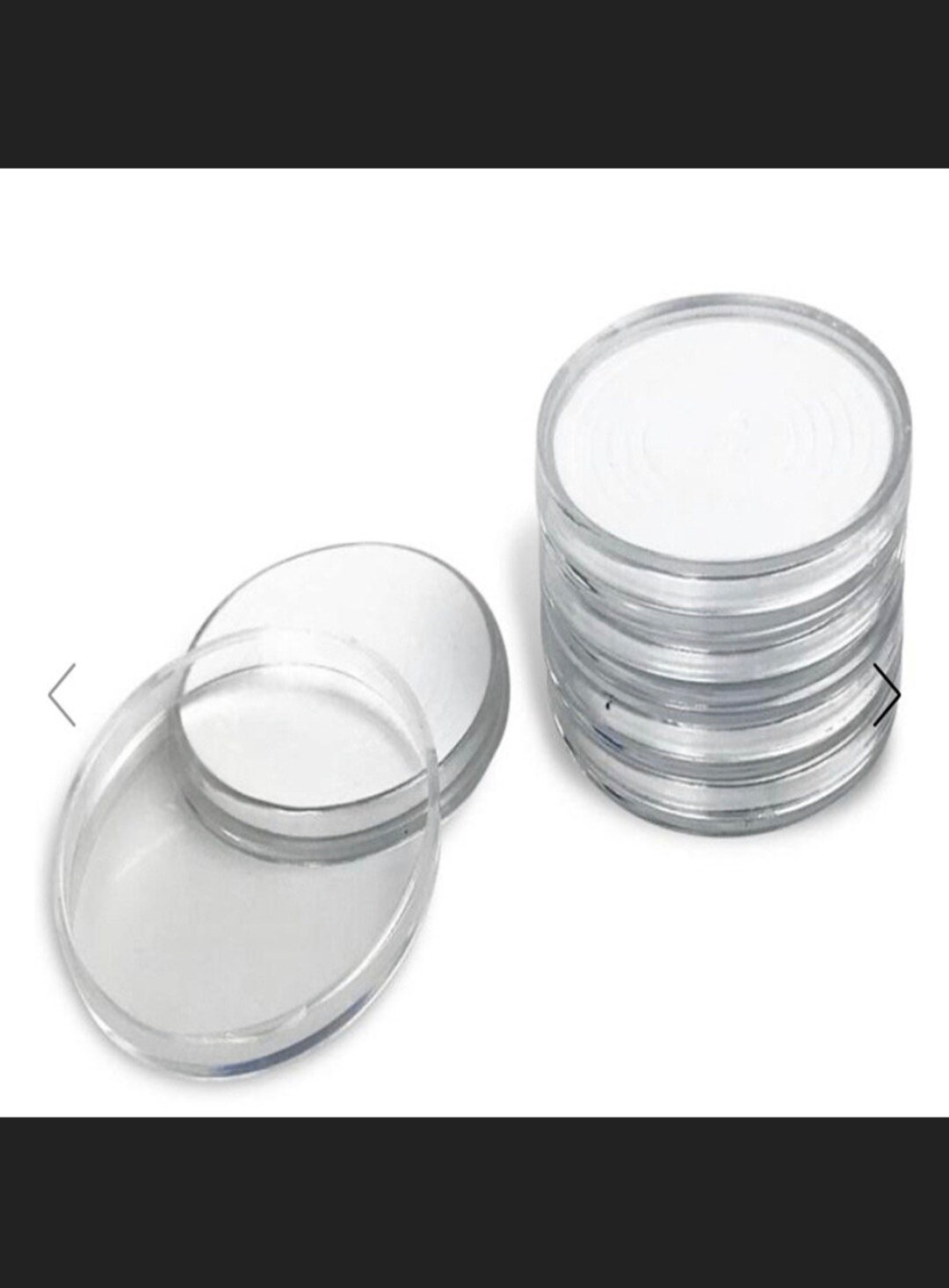 20 Pc Coin Capsules Storage Holders With Adjustable Ring Pads (size for ...