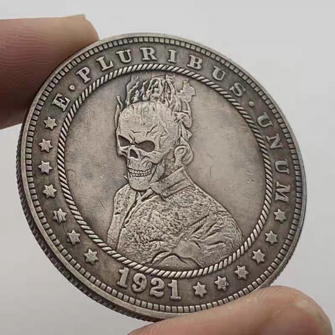 Hobo Coin Ghost Rider Coin in Protective Plastic Capsule Copper ...