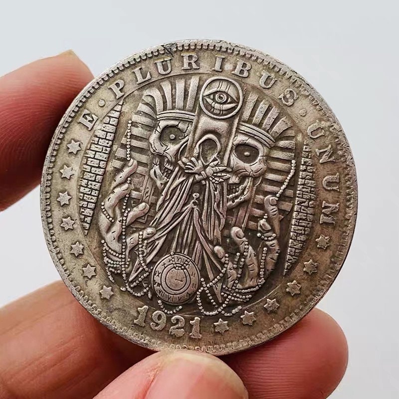 Hobo Coin - Egypt Skeleton Coin in Protective Plastic Capsule Copper ...