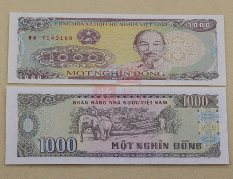 Vietnam 1000 Dong 1988 Banknote P106 G - Etsy