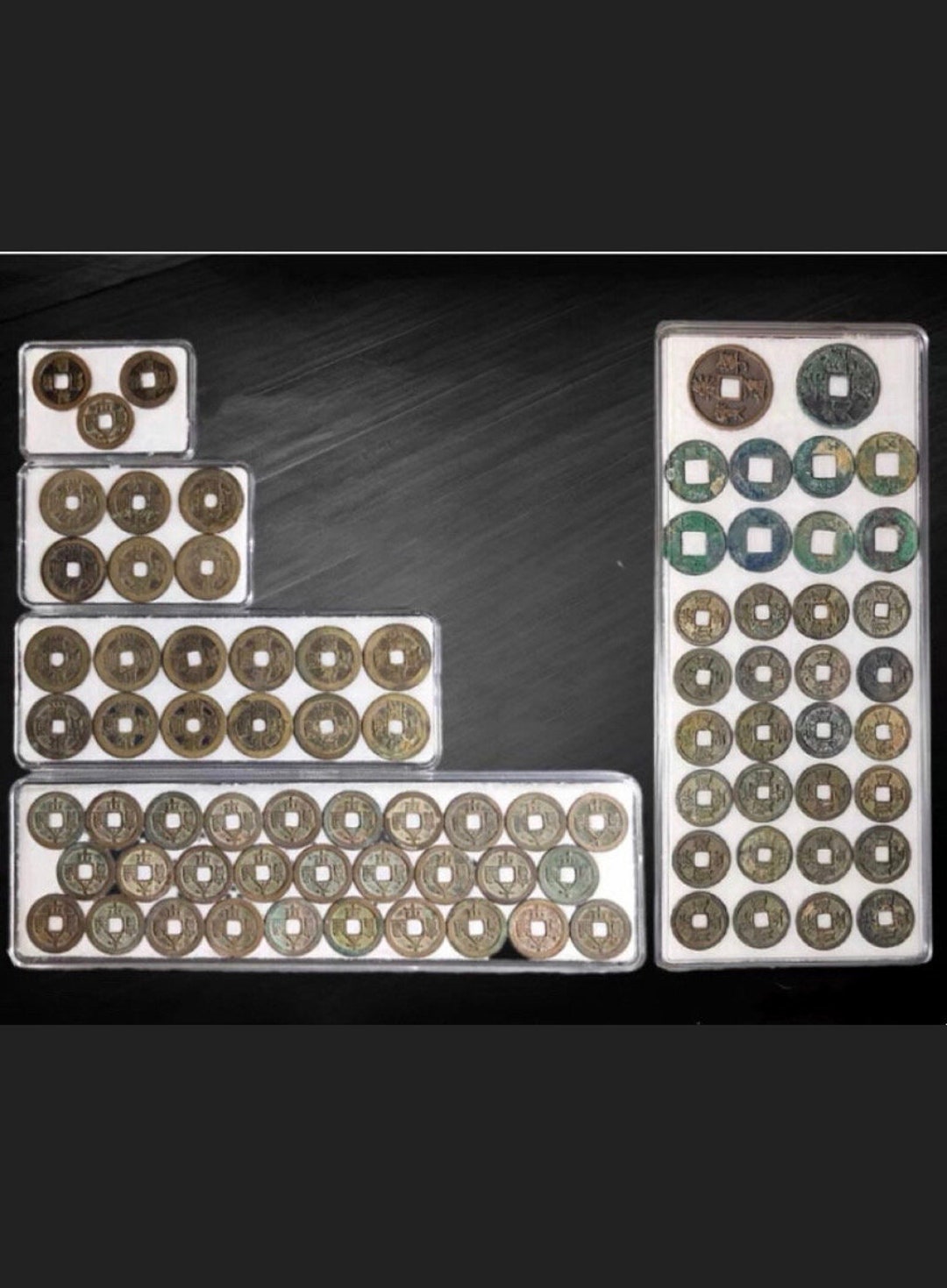 Coin Storage Box Acrylic Coin Collection Box With Cotton Pad Collection ...