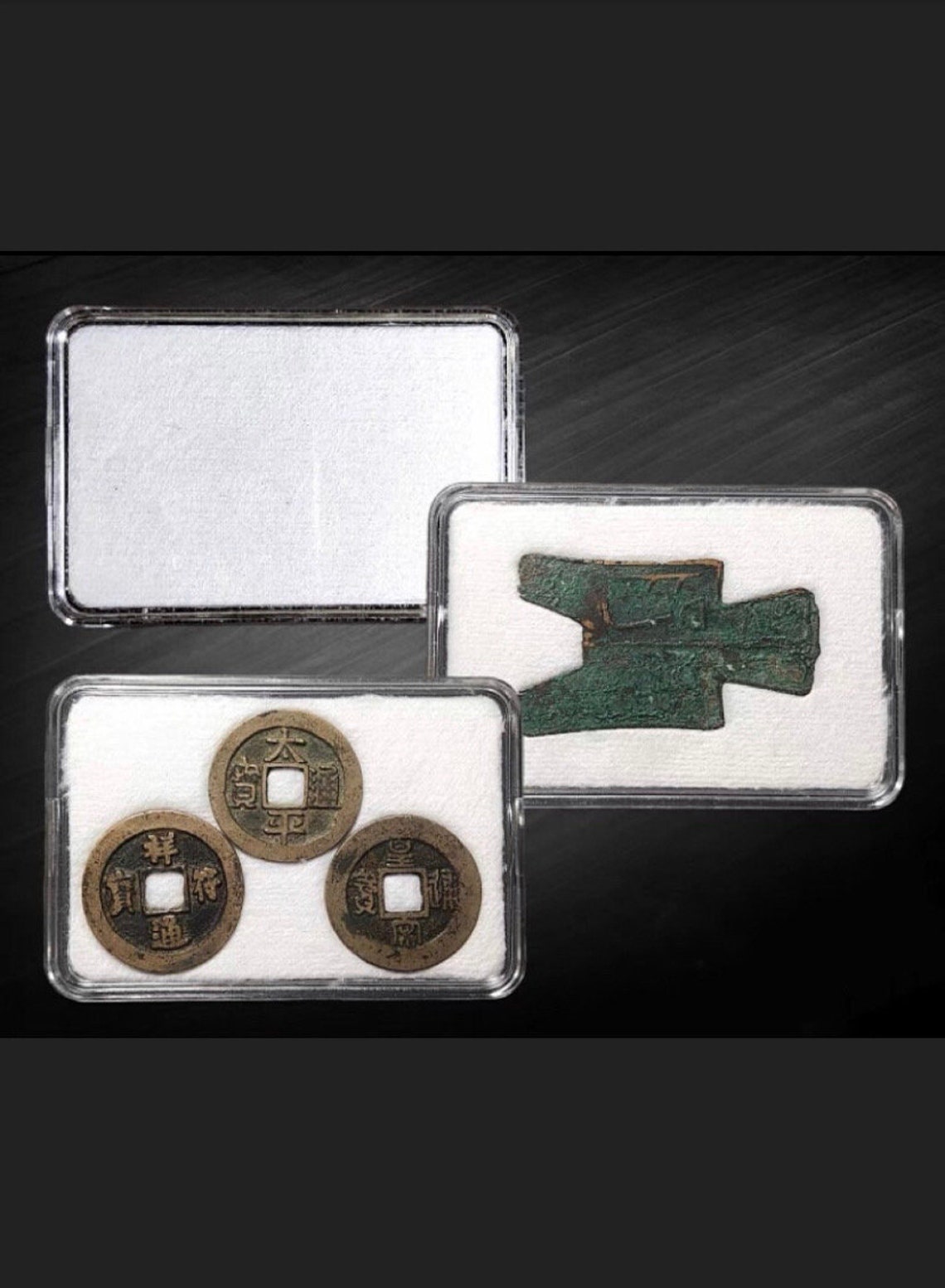 Coin Storage Box Acrylic Coin Collection Box With Cotton Pad Collection ...