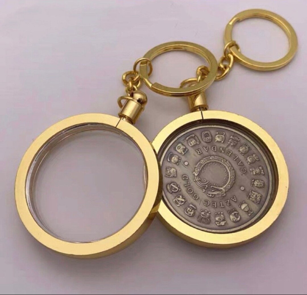 Coin Holder 25/27/30/40 Mm Diameter Coins Keyring Alloy Keychain - Etsy