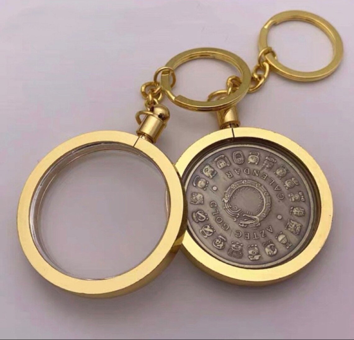 Coin Holder 25/27/30/40 Mm Diameter Coins Keyring Alloy Keychain - Etsy