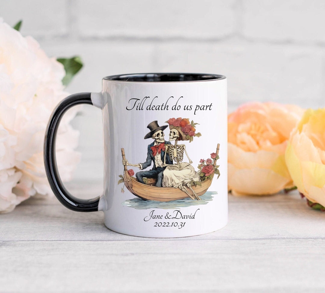 Personalized Skeleton Couple Mug, Custom Halloween Mug, Halloween Gift ...