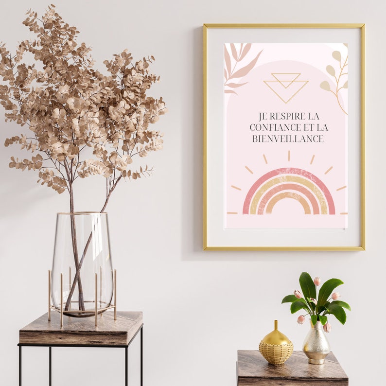 50 affirmations positives en français poster confiance thérapie affiche ...