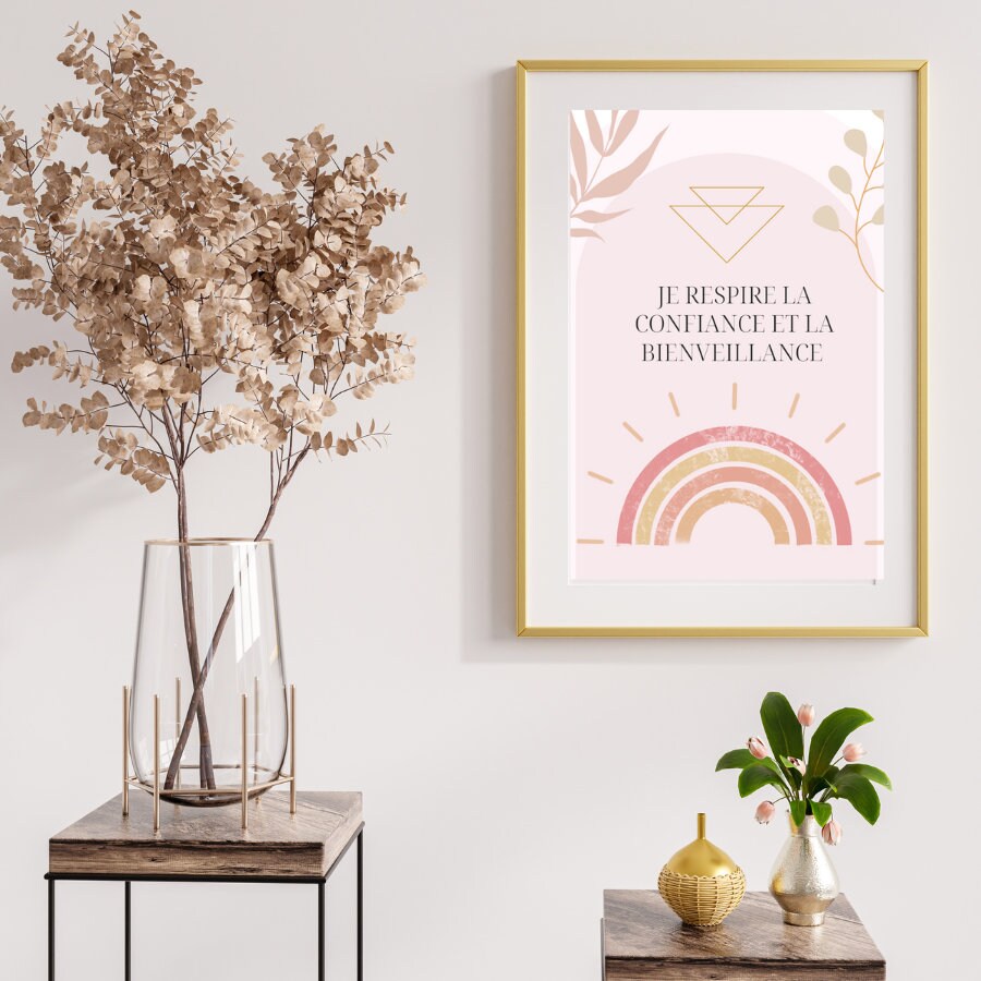 50 affirmations positives en français poster confiance thérapie affiche ...