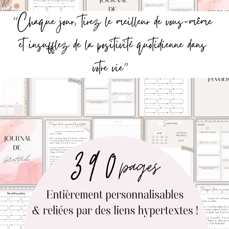 Journal de gratitude digital français journal de positivité francais ...