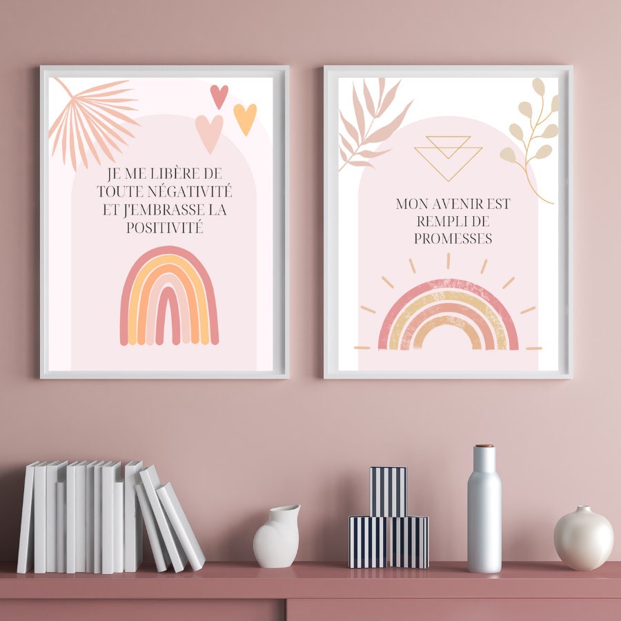 50 affirmations positives en français poster confiance thérapie affiche ...