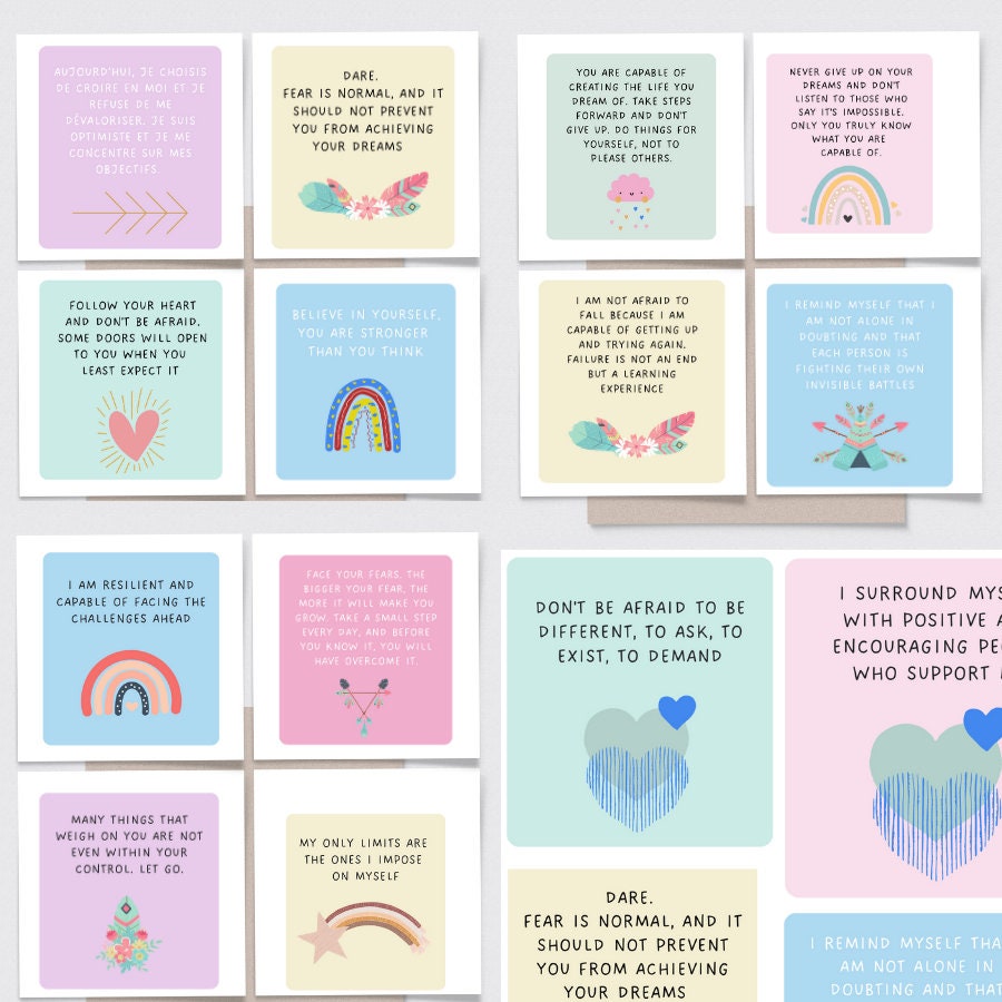 Positive Affirmation Cards Positive Quote Confidence Skills Therapy ...