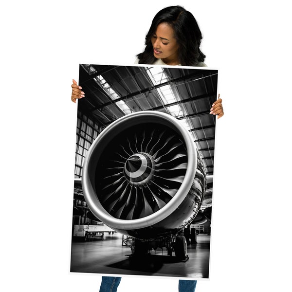 Airplane Engine Poster - Etsy